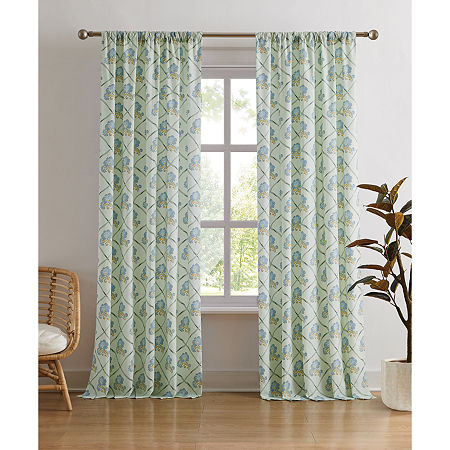 Click here for Brooklyn Loom Olivia Floral Rod Pocket Light-Filte... prices