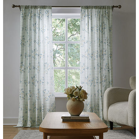 Click here for Cottage Classics Emma Floral Rod Pocket Light-Filt... prices