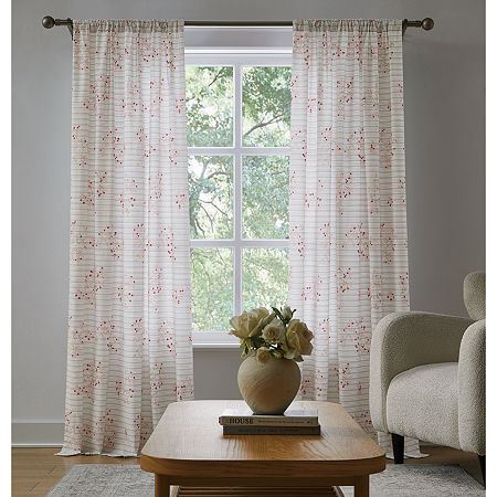 Click here for Cottage Classics Emma Floral Rod Pocket Light-Filt... prices