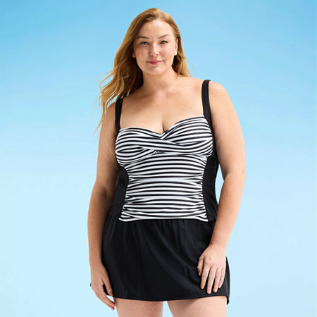 Click here for Liz Claiborne Womens Striped Plus Tankini Swimsuit... prices
