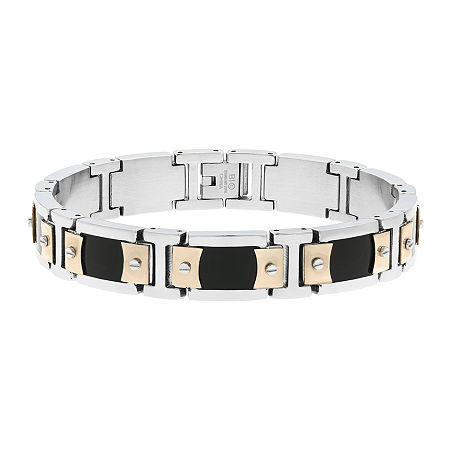 Click here for Mens Stainless Steel & Rose-Tone IP Link Bracelet... prices