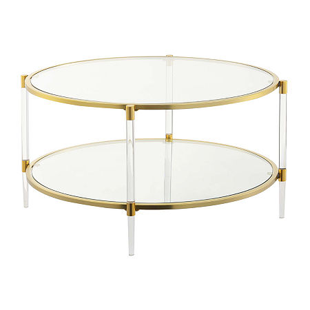 Click here for Royal Crest 2 Tier Acrylic Glass Coffee Table  One... prices
