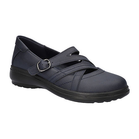 Womens Easy Street Wise Asymmetrical Comfort Mary Jane Flats