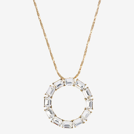 Click here for 1928 Gold Tone Womens Crystal Alloy Round 18 Inch... prices