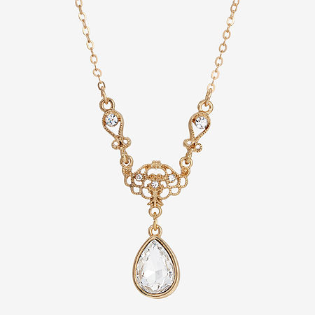 Click here for 1928 Gold Tone Womens Alloy 16 Inch Pendant Neckla... prices
