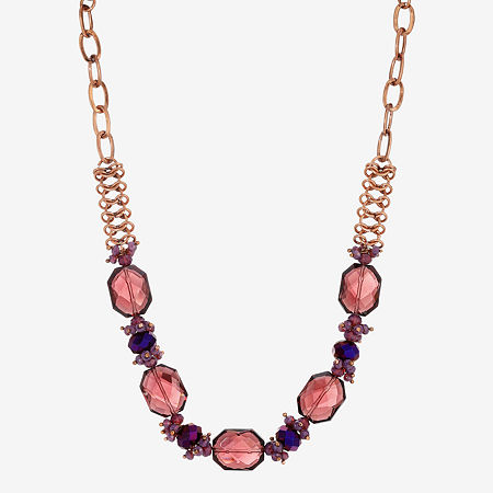 Click here for 1928 Copper-Tone Womens Purple 16 Inch Beaded Neck... prices