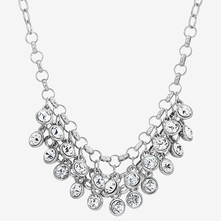 Click here for 1928 Silver Tone Womens 16 Inch Collar Necklace  O... prices