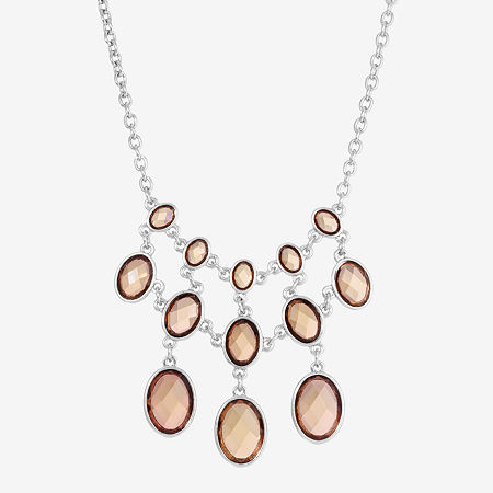 Click here for 1928 Silver-Tone Womens Purple 16 Inch Statement N... prices