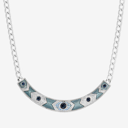 Click here for 1928 Silver-Tone Womens Blue 16 Inch Collar Neckla... prices