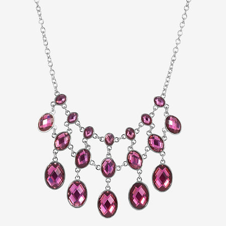 Click here for 1928 Silver-Tone Womens Purple 16 Inch Statement N... prices