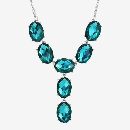 Click here for 1928 Silver-Tone Womens Blue Alloy 15 Inch Y Neckl... prices
