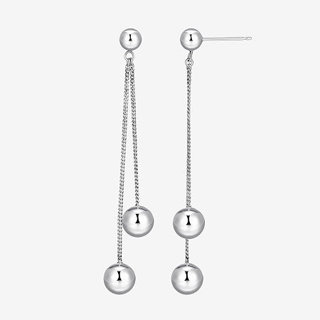 Click here for Bead Dangle Womens Sterling Silver Drop Earrings... prices