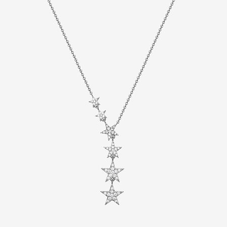 Click here for Womens Cubic Zirconia Sterling Silver 18 Inch Y Ne... prices