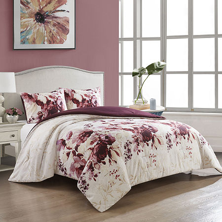 Stratford Park Annabella 3 Piece Comforter Set  Queen - Purple
