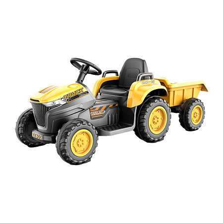 Click here for Blazin Wheels Blazin Tractor W/ Trailer 12v (Yello... prices