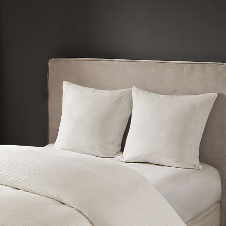 N Natori Hanae Yarn-Dyed Sham  European - White