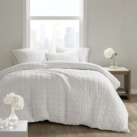 N Natori Cocoon Quilt Top 3-Pc. Comforter Set  King/California King - White
