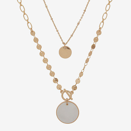 Click here for a.n.a Gold Tone Cluster Pendant Womens White 16 In... prices