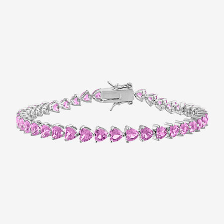 Click here for Womens Lab Created Pink Sapphire Sterling Silver 7... prices