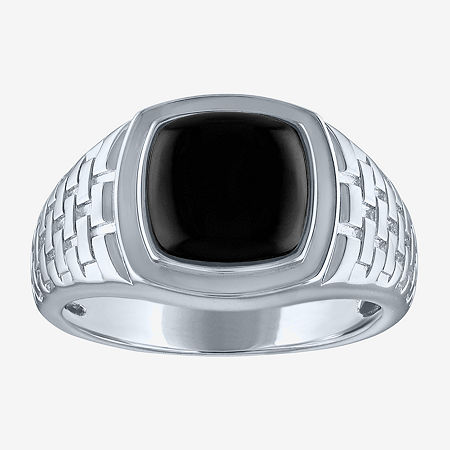 Click here for Mens Genuine Black Onyx Sterling Silver Fashion Ri... prices