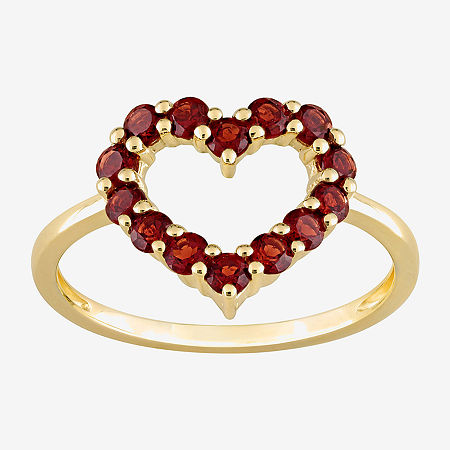 Click here for Womens Genuine Red Garnet 10K Gold Heart Cocktail... prices
