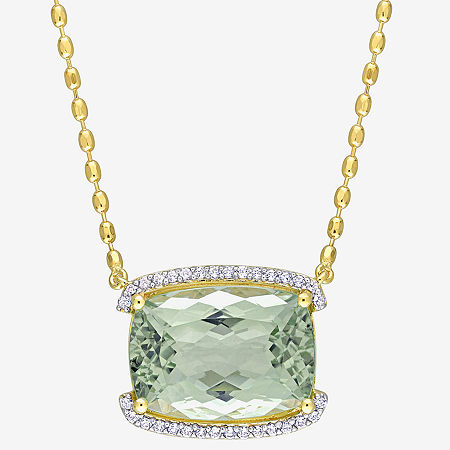 Click here for Womens Genuine Green Quartz 18K Gold Over Silver 1... prices
