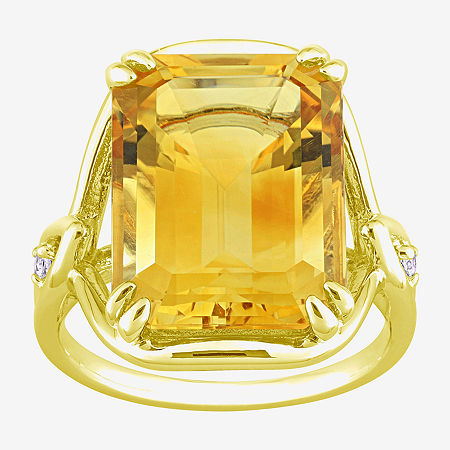 Click here for Womens Genuine Yellow Citrine 18K Gold Over Silver... prices