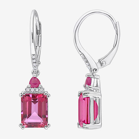 Click here for Genuine Pink Topaz & 1/10 CT. T.W. Genuine Diamond... prices