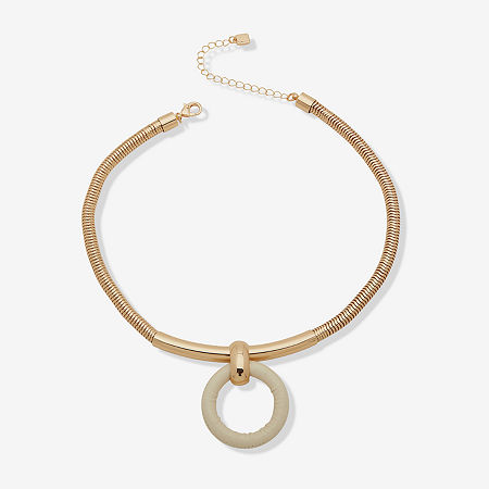 Click here for Worthington Gold Tone Womens 8 1/2 Inch Pendant Ne... prices