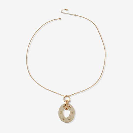 Click here for Worthington Gold Tone Womens 17 Inch Pendant Neckl... prices