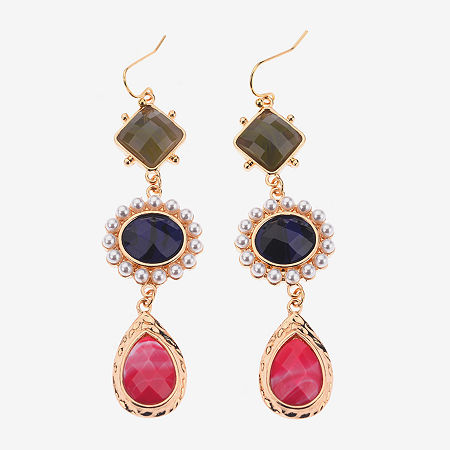 Click here for Bijoux Bar Gold Tone Womens Drop Earrings  One Siz... prices