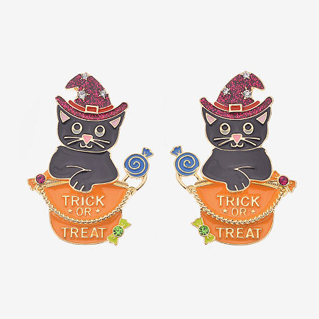 Click here for Bijoux Bar Halloween Cat Womens Drop Earrings  One... prices