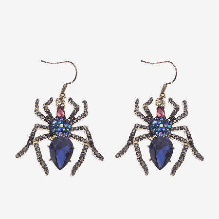 Click here for Bijoux Bar Halloween Spider Womens Drop Earrings... prices