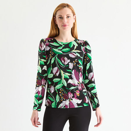 Click here for Liz Claiborne Womens Round Neck Long Sleeve Blouse... prices
