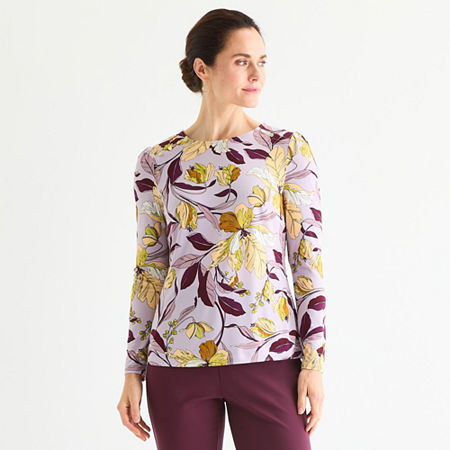 Click here for Liz Claiborne Womens Round Neck Long Sleeve Blouse... prices