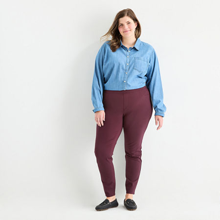 Click here for St. Johns Bay Womens Skinny Plus Pull-On Pant  3x... prices