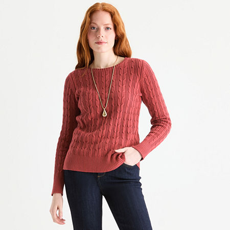 Click here for St. Johns Bay Womens Crew Neck Long Sleeve Pullove... prices