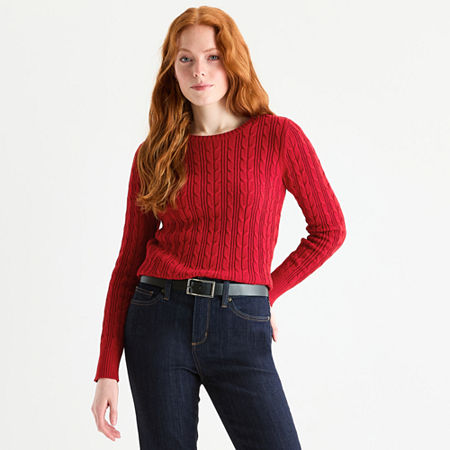 Click here for St. Johns Bay Womens Crew Neck Long Sleeve Pullove... prices
