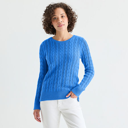 Click here for St. Johns Bay Womens Crew Neck Adaptive Long Sleev... prices