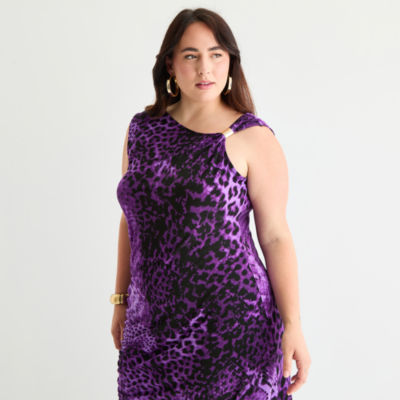 Bold Elements Womens Sleeveless Animal Maxi Dress Plus, Color: Animal ...