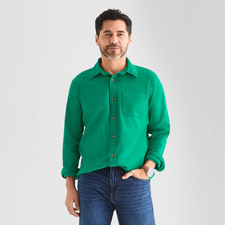 Click here for St. Johns Bay Garment Dyed Oxford Mens Long Sleeve... prices