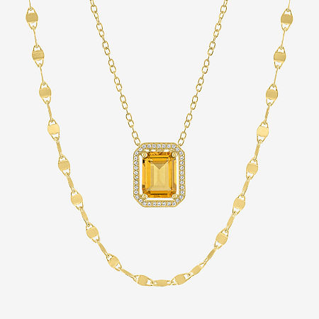 Click here for 2-pc.Birthstone Necklace Set in Pure Silver Over B... prices