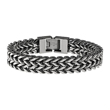 Click here for Mens Antique Finish Stainless Steel Wheat Bracelet... prices