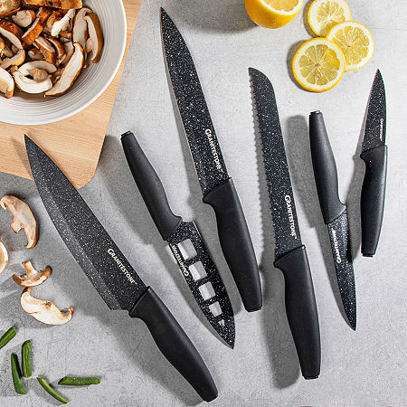 GraniteStone Nutri Blade 6-Pc. Knife Set - Black