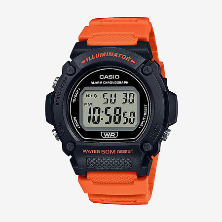 Click here for Casio Mens Orange Strap Watch W219h-4av  One Size prices