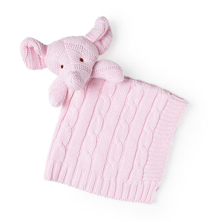 Click here for 3 Stories Trading Knit Elephant Security Blanket -... prices