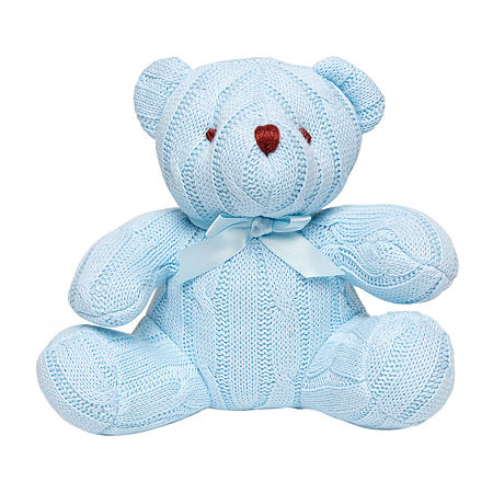 3 Stories Trading Baby Boys or Baby Girls Cable Knit Snuggle Bear - Blue
