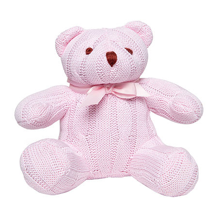 3 Stories Trading Baby Boys or Baby Girls Cable Knit Snuggle Bear - Pink