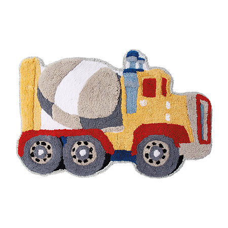 Click here for CHF Trains And Trucks Bath Rug  One Size  Yellow prices
