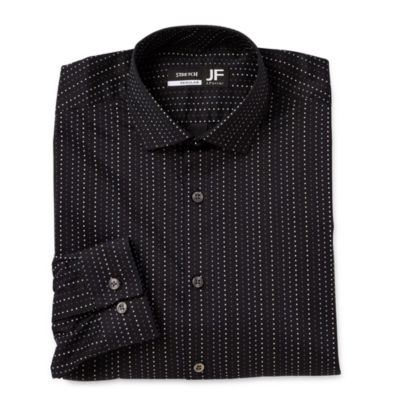 J. Ferrar Ultra Comfort Mens Regular Fit Long Sleeve Dots Button-Down ...